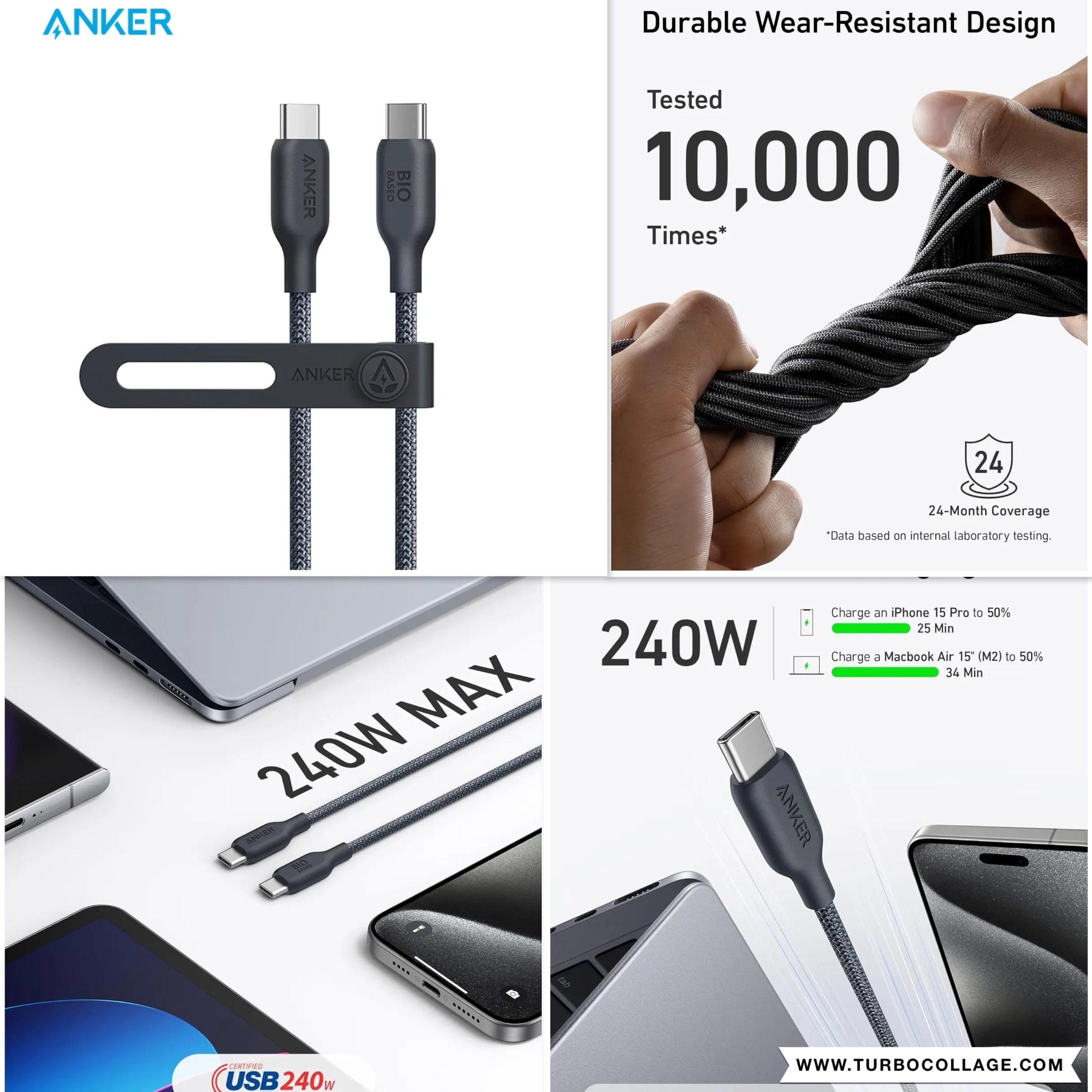 כבל Anker סופר פרימיום 240W בחמישית מחיר! - קונים נכון - BuyWithUs