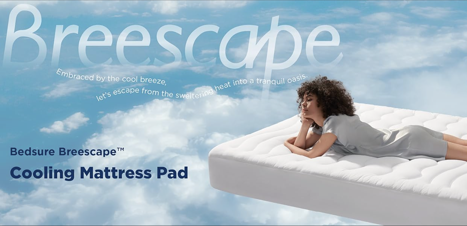 טופר/ רפידת מזרן מקררת Bedsure Breescape במחיר מדהים ומשלוח חינמי ...